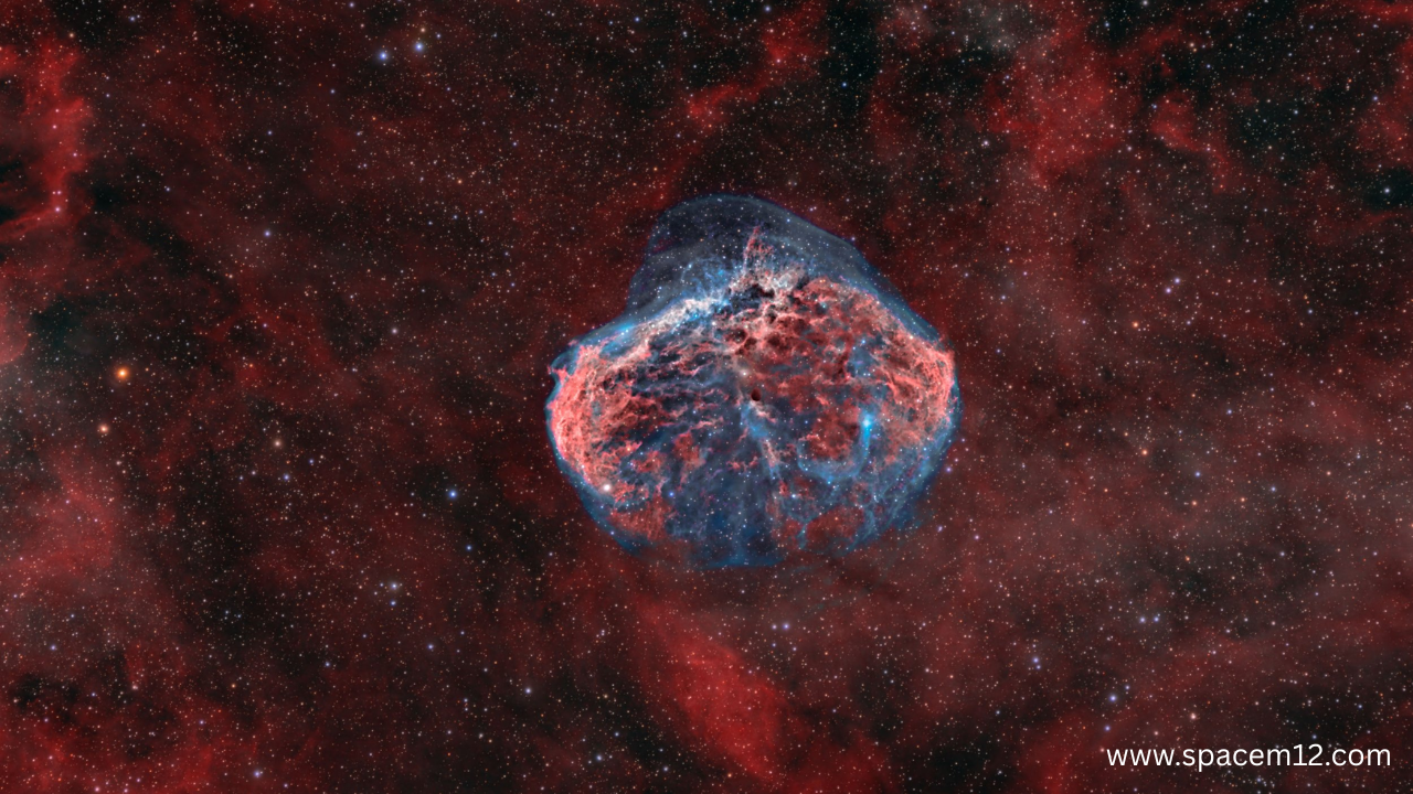 Crescent Nebula: A Glowing Cosmic Masterpiece - Spacem12